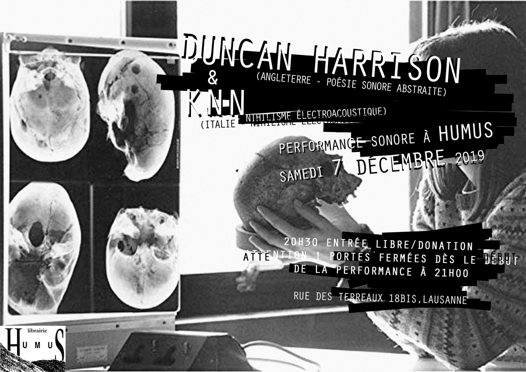 kNN + Duncan Harrison : performance sonore - HumuS librairie & espace d ...